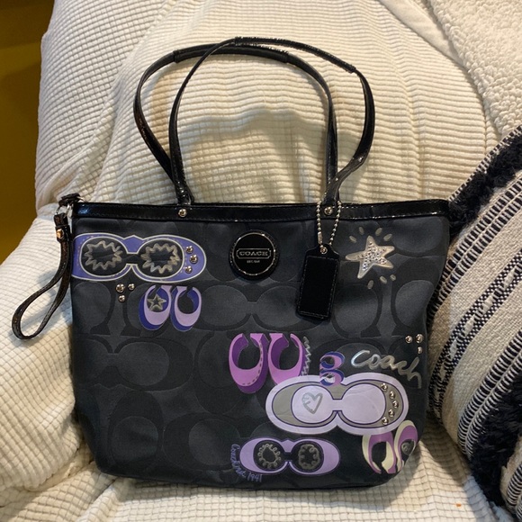 Coach | Bags | Vintage Coach Poppy Signature Monogram Tote Y2k | Poshmark